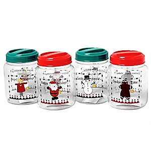 Chef Craft Select Holiday Christmas Storage Jar, 5.5 inch, Design May Vary