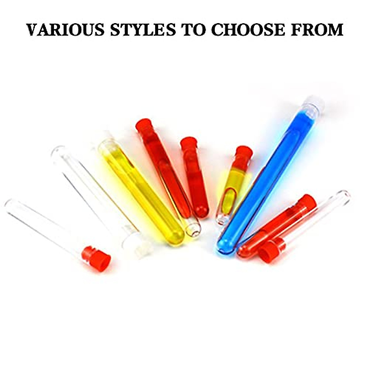 Othmro 100Pcs Clear Plastic Test Tubes with White Caps, 12mmx75mm Mini Test Tubes with Lids, for Jewelry Seed Beads Powder Spice Liquid Experiment Yeast Specimen Sample Laboratory