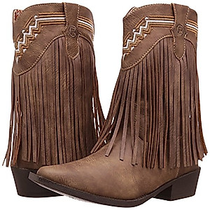 Roper Little Kids Fringes Boot, Brown, 2