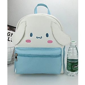 Oymyia Anime Cute Cartoon Bag Cosplay Shoulder Bag Backpack Handbag PU Schoolbags for Kids Girls Fans(Blue)