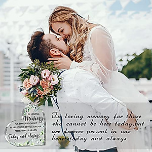 Wedding Memorial Sign, In Loving Memory Wedding Sign Remembrance Wedding Sign, Heart Acrylic In Memory of for Wedding Table Centerpieces Ceremony Reception Anniversary Decoration (Elegant Style)