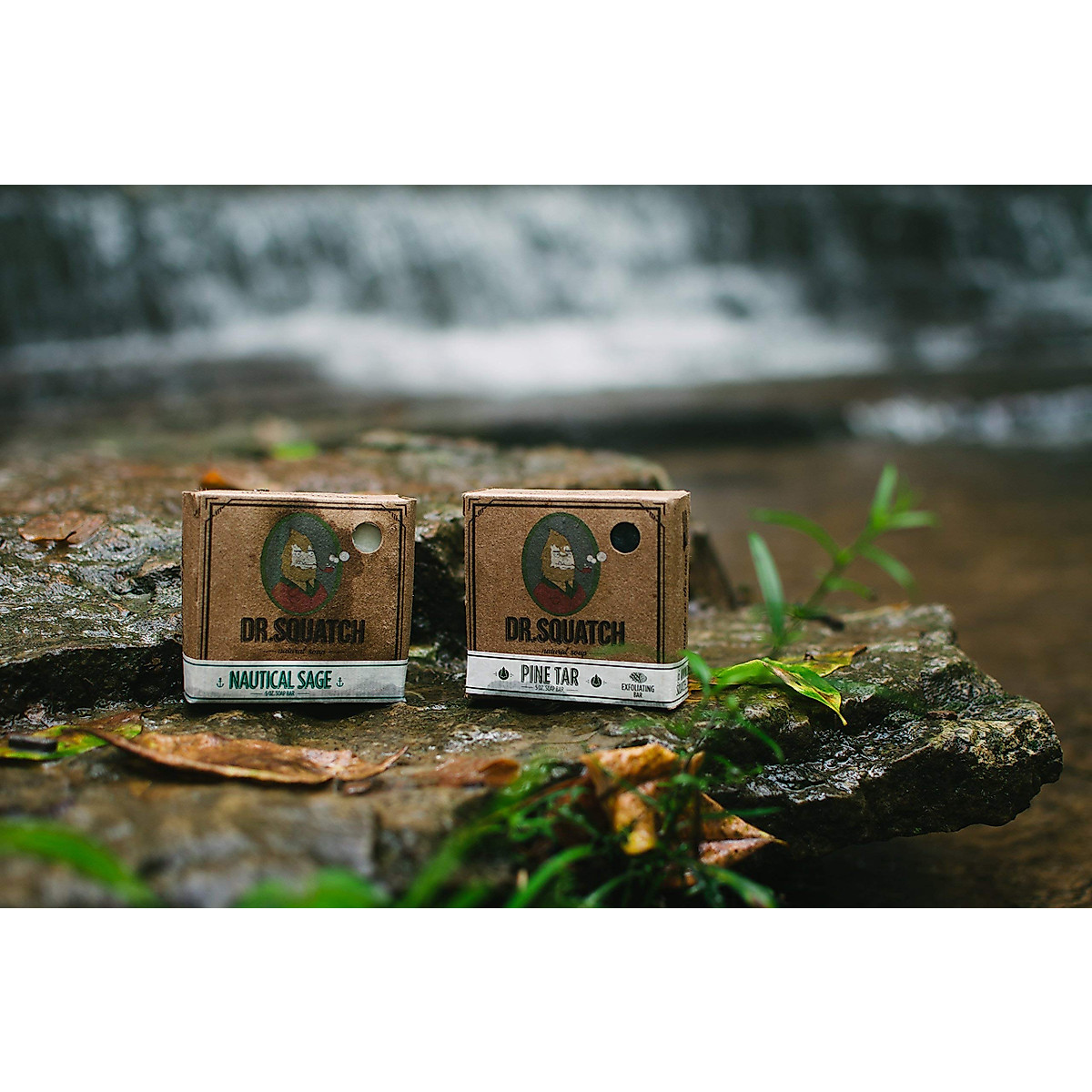 Dr. Squatch Pine Tar Soap 4-Pack Bundle – Bar Soap for Men with Natural Woodsy Scent and Skin Exfoliating Scrub – Handmade with Pine, Coconut, Olive Organic Oils in USA (4 Bar Set)