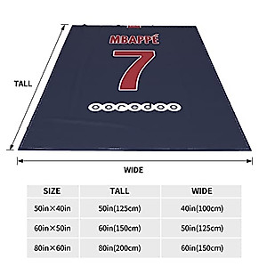 #10 #7 Mbappe King of France Super Soft Fleece Throw Blanket Ultra-Soft Micro Blankets for Car Sofa