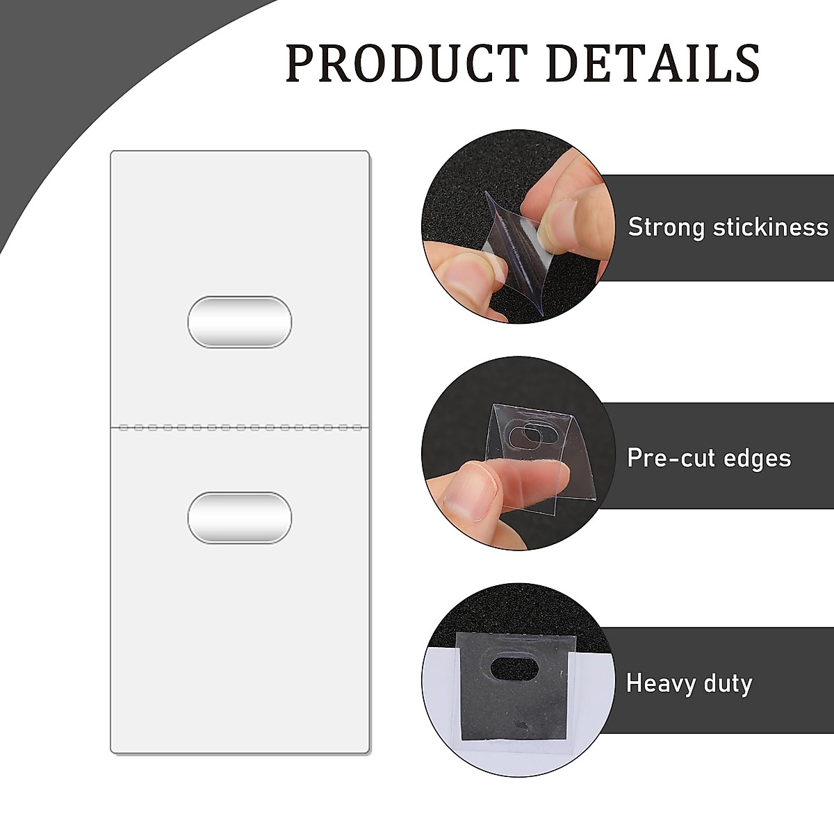 60 Sets Double-Sided Clear Vertical Blind Repair Tabs, Vertical Blind Replacement Slats Panels, Vertical Blind Repair Tabs, Clear Blind Fixer Tabs, Replacement Vertical Blinds Tabs, Clear Repair Tabs