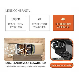 E88 Pro Drone with 4K Camera, WiFi FPV 1080P HD Dual Foldable RC Quadcopter Altitude Hold, Headless Mode, Visual Positioning, Auto Return Mobile App Control, Black, 7.83 x 7.17 x 2.87 inches