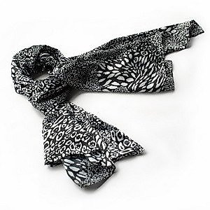 Bedding - Black & White Distinctive Leopard Animal Print Fashion Soft Silk Scarf/Wrap/Shawl(Small)