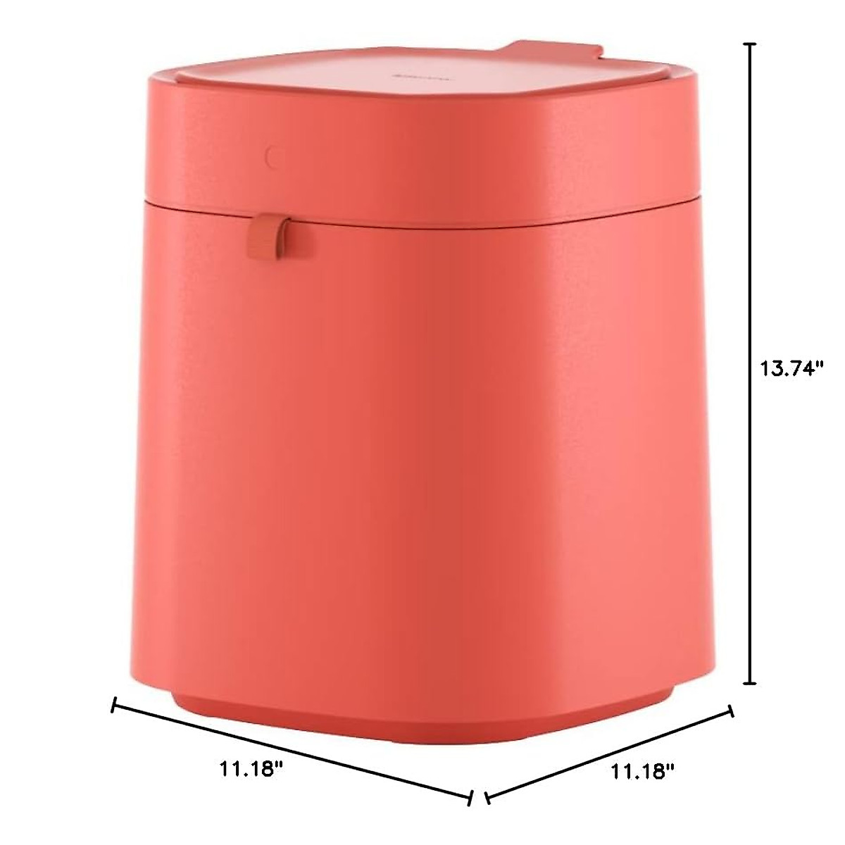 TOWNEW T Air X Orange Self Sealing Trash Can, 3.5 Gallon Automatic Garbage Can with Motion Sensor and Handle, Smart Trash Bin for Living Room Bedroom Kitchen Restroom, Orange