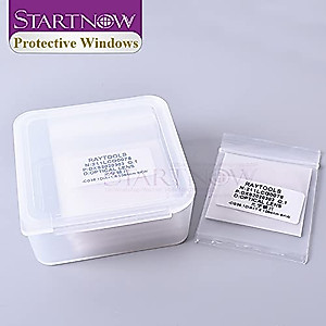 Raytools Original Protective Windows 37x7mm Laser Optical Protection Lens 27.9 * 4.1 0-6KW Fiber Laser Cutting Head Spare Parts (10 PCS, 27.9x4.1)