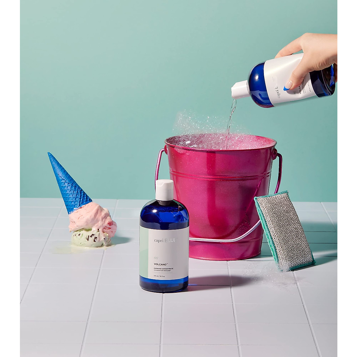 Capri Blue Volcano Cleaning Concentrate - Multi Purpose Cleaner - Cleaning Products Safe for Floors, Tile, Countertops & More - Vegan & Cruelty Free - Non-toxic Cleaning Supplies (16 fl oz)