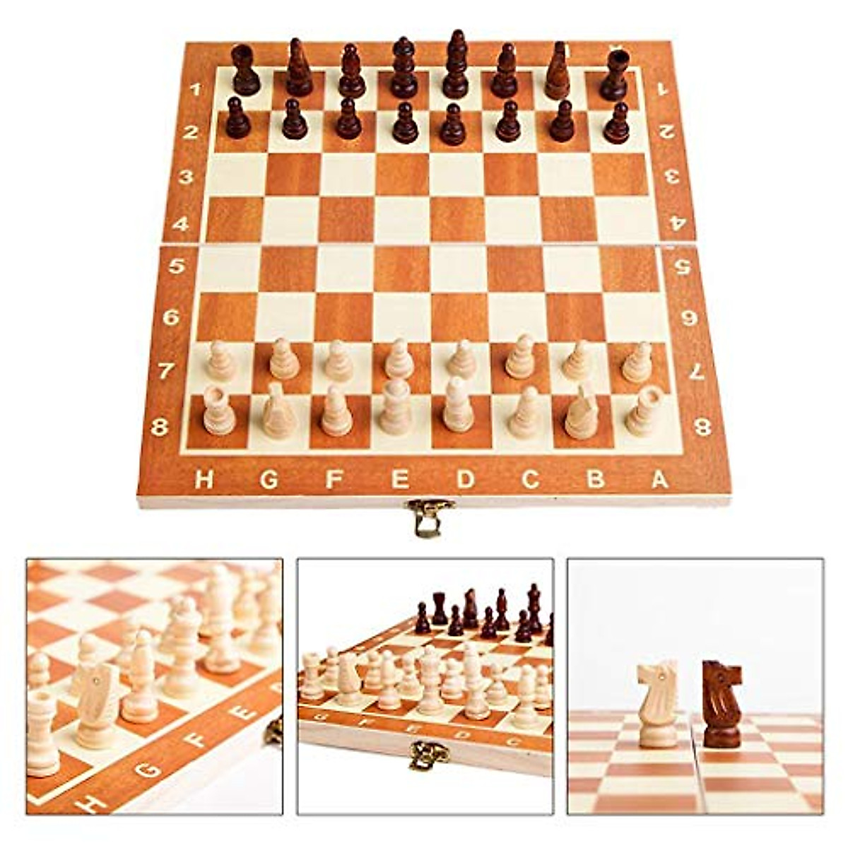 Chess Set International Chess Foldable Board Chess Game Travel Portable Chess Set International Chess Set Playing Gift for Kids Child Chess Game Board Set