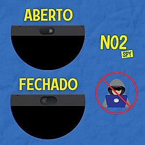 Webcam Cover Slide Ultra-Thin Original NO2SPY Privacy Protector High Security Perfect for MacBook, Laptop, iMac, Black (9 Pieces)