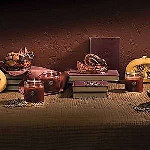 Pumpkin Spice Medium Glass Cube 12oz Candle By Aromatique