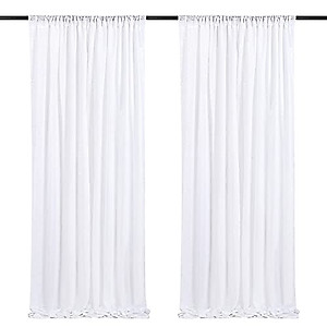 White Sequin Backdrops 2 Pack 2ftx8ft Photo Booth Backdrop Photography Glitter Background for Birthday Party Decorations
