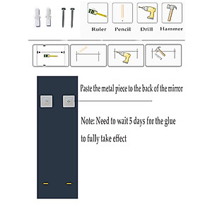 Ecentaur Frameless Door Mirrors Wall Mirror Full Length Body Mirror for Wall Mounted Bedroom Closet Wardrobe Long Size Mirror