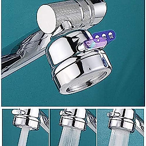 Kitchen Taps Chrome Rotation Basin Sink Facuet Deck Mount Hot Cold Mixer Crane Tap 2-Mode/3-modes Bath Wash Face Faucets