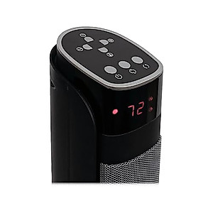 WarmWave Deluxe Digital 30" Ceramic Oscillating Tower Space Heater with Remote Control, Black