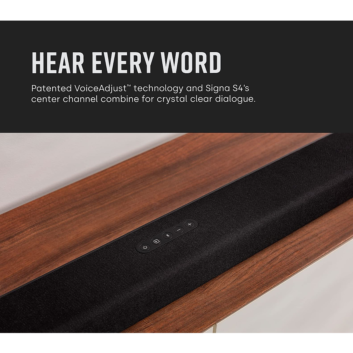 Polk Audio Signa S4 Sound Bar with Wireless Subwoofer - Dolby Atmos 3D Audio, Exclusive VoiceAdjust & BassAdjust Technology, HDMI eARC, Works with 8K, 4K & HD TVs, Bluetooth, Wireless Streaming