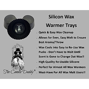 The Candle Daddy Pack of (3) Silicone Wax Warmer Liners - Re-Usuable - Must Have for All Wax Melt Users Easy Clean Up, Keep Wax Longer, Best Aroma/Throw