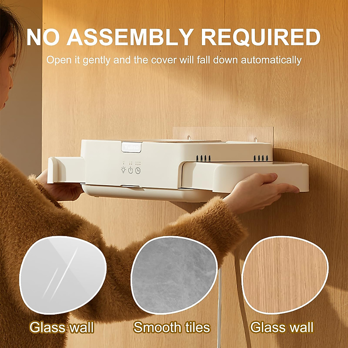 Yulisa Retractable Clothes Dryer Portable Home Dryers Non-punching Wall Dryers Suitable for Underwear Lightweight Clothes Baby Clothes Small Clothes Dryers for Dormitory Apartments H105-Ⅱ 2-Speed