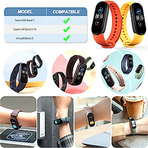 BANGTING 20 Pieces Strap Replacement Compatible with Xiaomi Mi Band 7/6 / 5 and Amazfit Band 5, Bands for Xiaomi Mi Band 7 Bracelet Wristbands Accessories for Mi Fit 6 Straps (20 Colors)