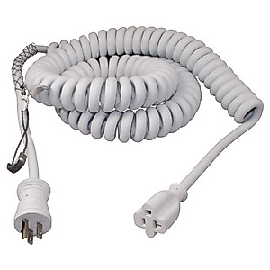 Conntek 70046-GB 15-Foot Hospital Grade Cordset Spring Cable 15 Amp 125 Volt to 15/20 Amp 125 Volt SJT 12/3