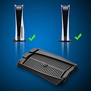 HEATFUN PS5 Stand, Vertical Stand for Playstation 5 Disc Edition - Black