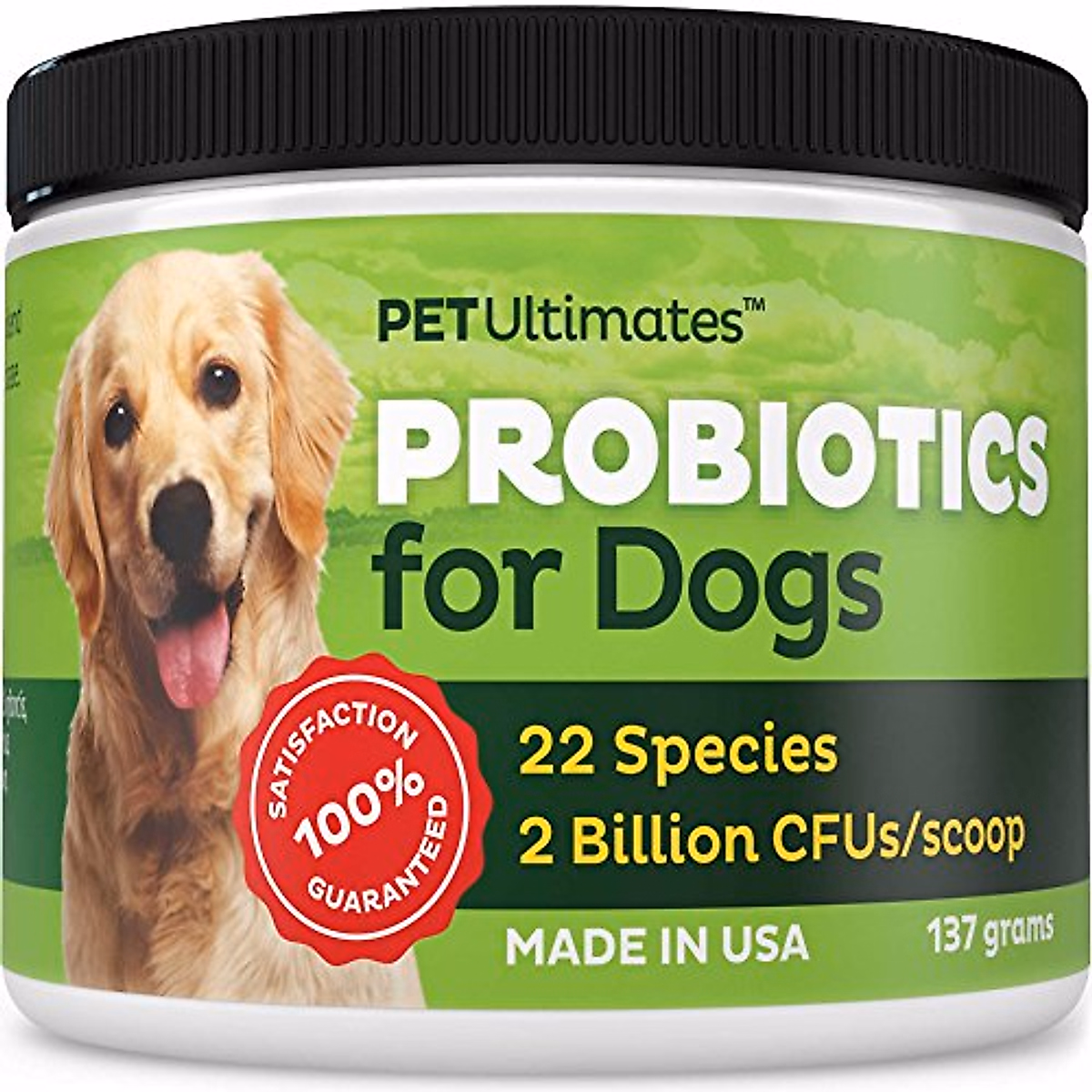 Pet Ultimates Probiotics for Dogs – 22-Species Dog Probiotics for Dog Digestive Support & Dog Antibiotics Recovery – Skin and Coat Supplement for Dogs Enhances Vitality – Dog Health Supplies (137 gr)