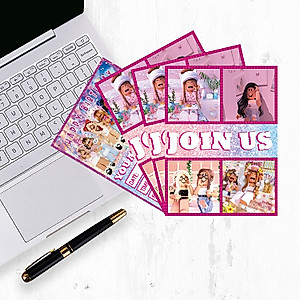 DB11 20pcs Sandbox Game Birthday Party Invitations Sandbox Game Party Decoration Invitation Cards with 20 Envelope Boys and Girls Baby Shower