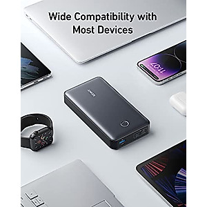 Anker Portable Charger, 24,000mAh 65W Power Bank, 537 Power Bank (PowerCore 24K for Laptop), for MacBook Pro, Dell XPS, Microsoft Surface, iPad Pro, iPhone 14 Pro, Apple Watch Series 5, and More