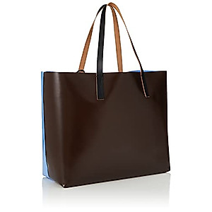 MARNI(マルニ) Tote Bag, Azure+Coffee+Black