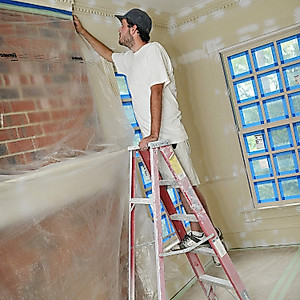 Trimaco Easy Mask Cling Cover Plastic Sheeting, 9-feet x 400-feet