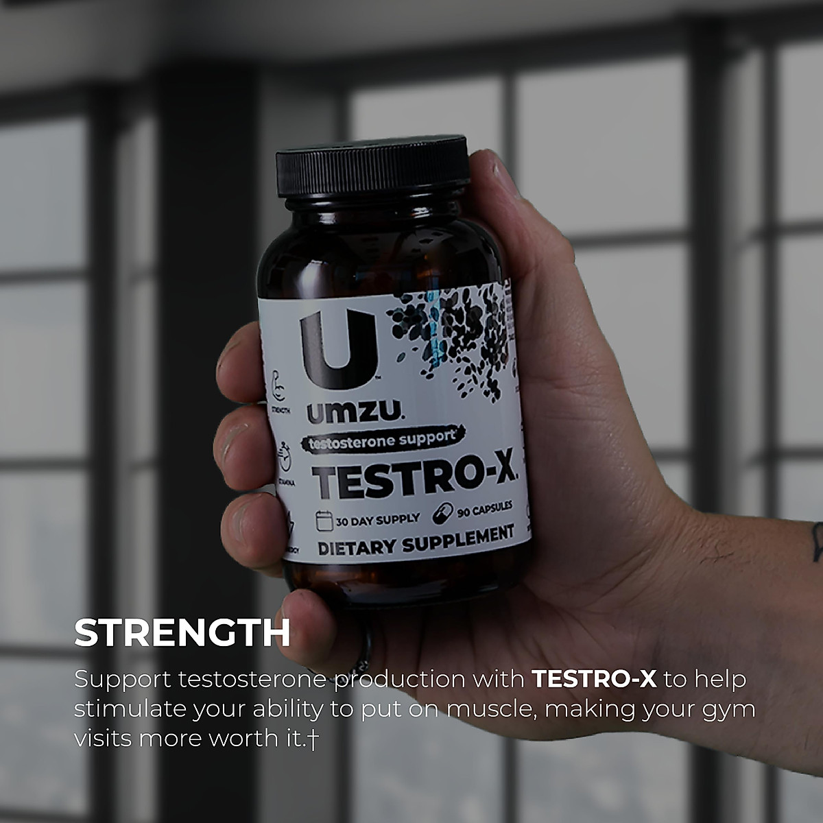 UMZU Testro-X - Testosterone Support Supplement to Support Healthy Testosterone Production, Blend of Vitamins, Minerals, and Herbs - (30 Day Supply 90 Capsules)