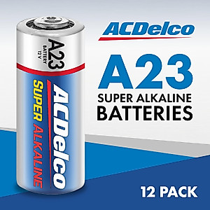 ACDelco 12-Count A23 Batteries, 12V Maximum Power Super Alkaline Battery, 5-Year Shelf Life