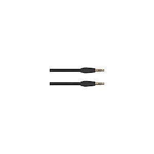 4ft Flat TPU Auxiliary Cable (3.5mm) - Black
