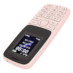 Naroote Senior Cell Phone, Unlocked Cellphone 2G GSM 2.4in Screen for Travel (Pink)