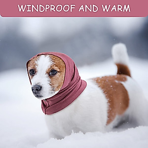 Sanwuta 3 Pcs 3 Size Dog Ear Cover Dog Calming Hoodie for Anxiety Relief, Pet Neck and Ears Warmer Dog Calming Hood for Grooming, Bath Drying and Noise Protection, Cats and Dogs Ear Protector, S/M/L