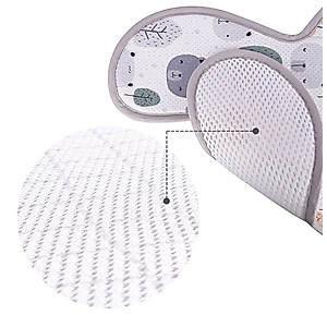 Bebamour Baby Stroller Liner Seat Pad Mat with Breathable 3D Mesh Stroller Liner Insert Car Seat Liner Cover (White Forest)