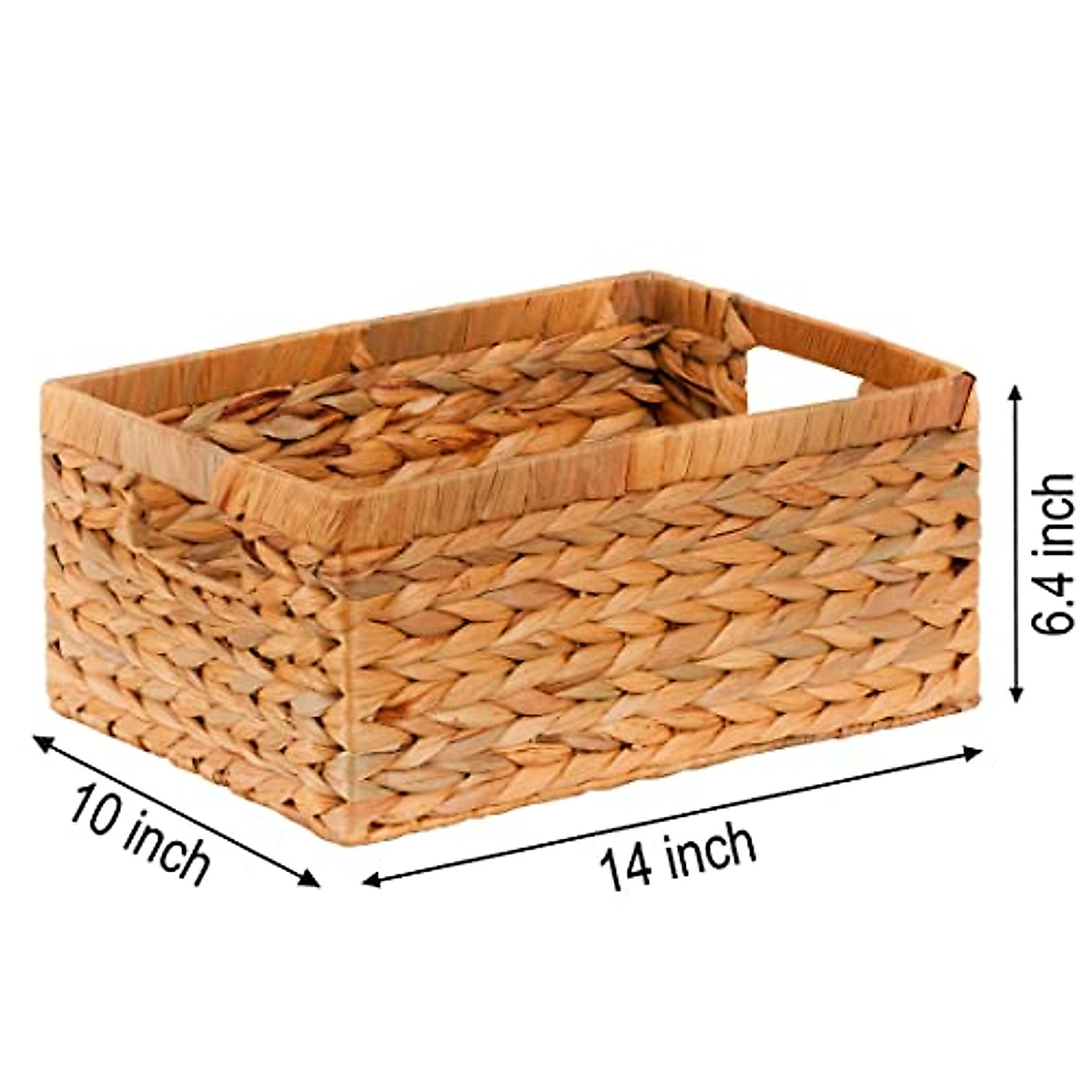 CENBOSS Woven Storage Baskets (Natural, Large, 1PC)