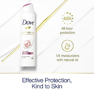 Dove Dry Spray Antiperspirant Deodorant for Women, Beauty Finish, 48 Hour Protection, Soft And Comfortable Underarms, Rose, 3.8 Oz, Pack of 3