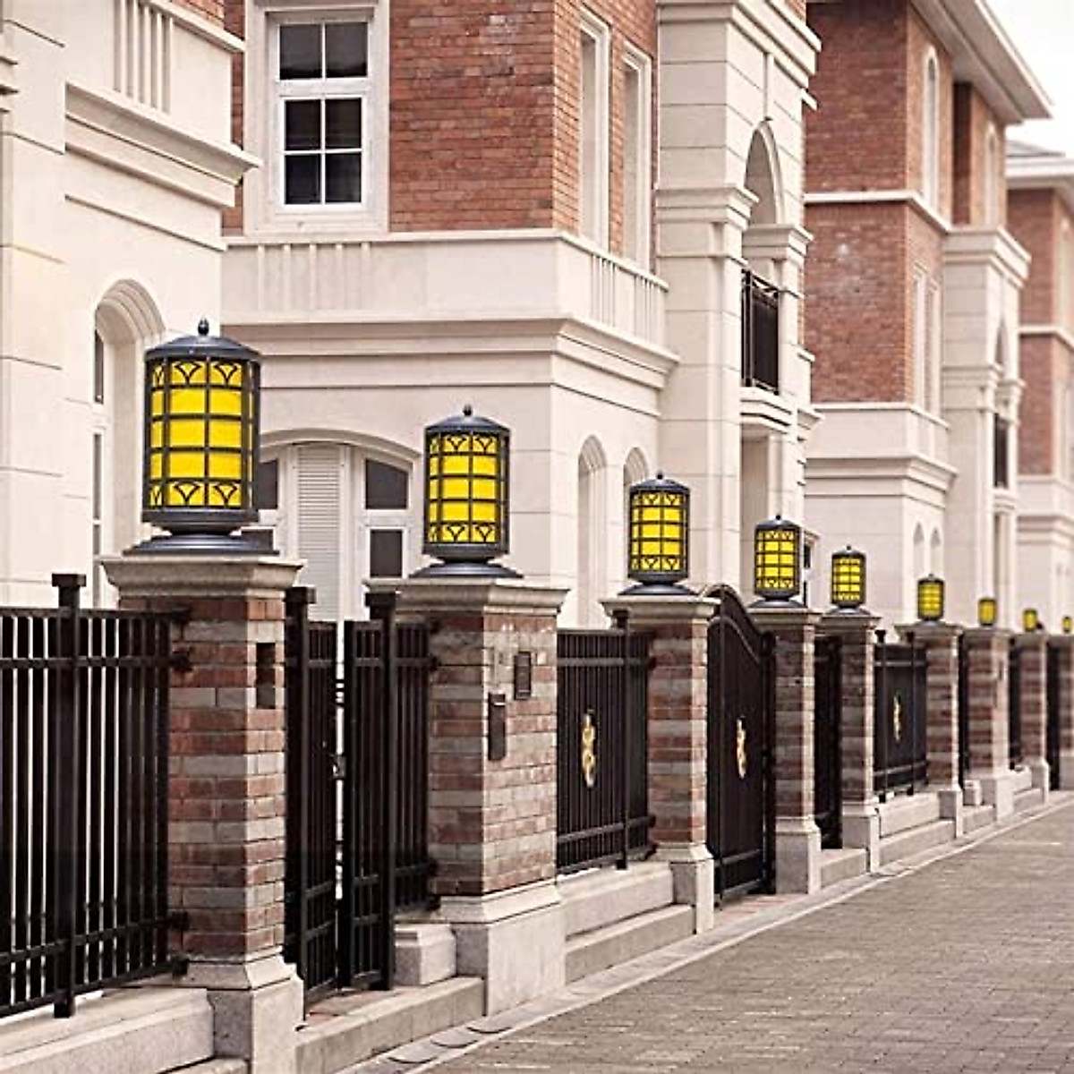 OUUED European Wall Light E27/E26 Column Head Lamp Wall Lamp Waterproof Home Garden Lamp Garden Villa Hotel Door Pillar Lamp