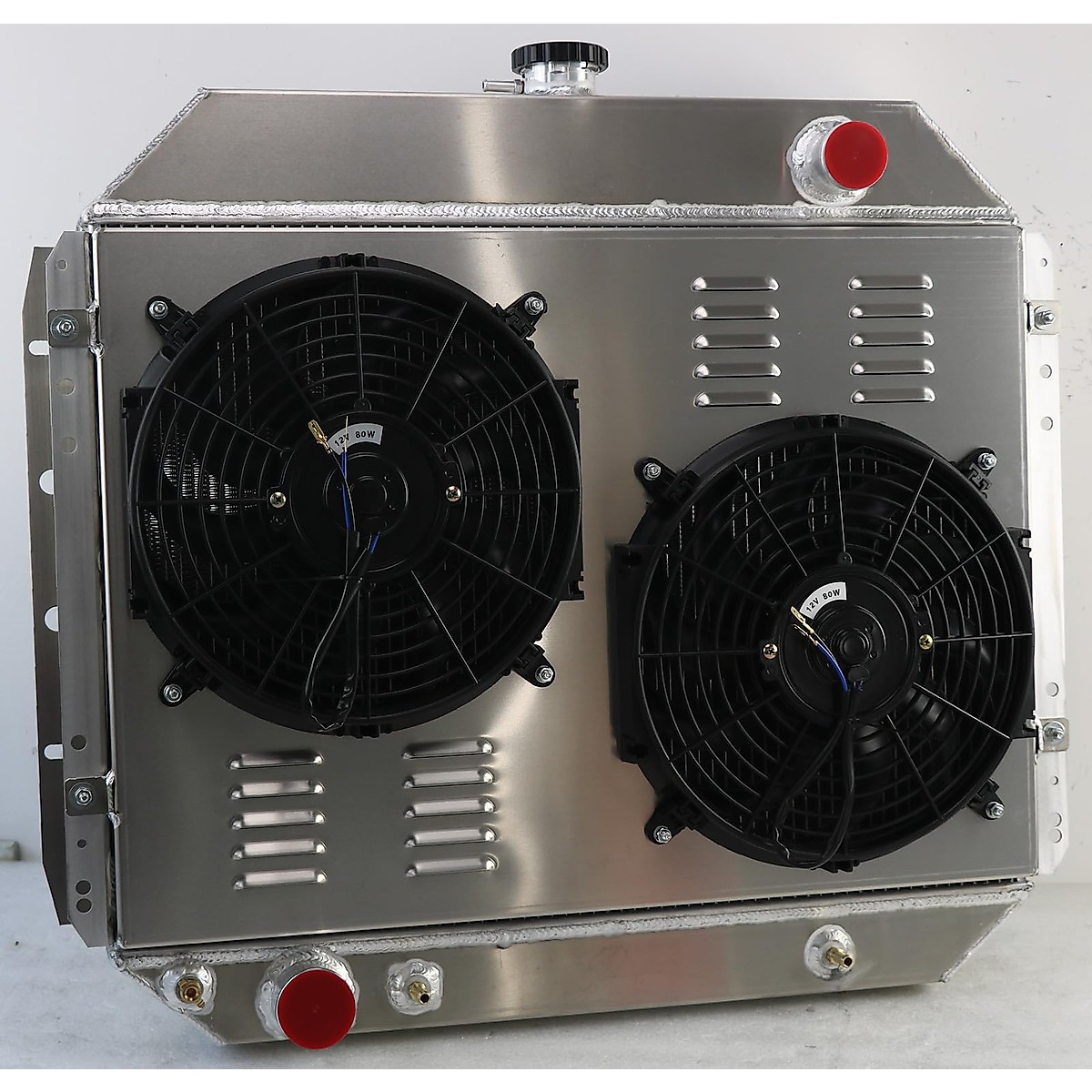 CoolingSnow CC433 Aluminum Radiator for Ford 1966-1979 Bronco F100 F150 F250 F350 Pickup Truck Radiador 3 Row Core Radiators Shroud Fans Relay Kits