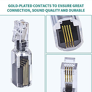 YOLISTIC (Value Pack of 2) 360° Phone Cord Detangler Landline Telephone Extended Rotating Black