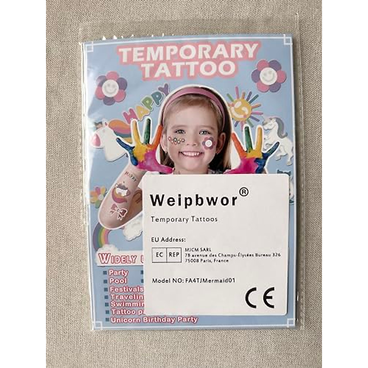 Mermaid Temporary Tattoo for Kids Under the Sea-76 Glitter Style Cute Fake Tattoo Dolphin Ocean Animals Waterproof for Girls Boys Body Face Tattoos Stickers Beach Art Birthday Party Favors Decorations