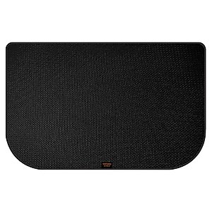 TOTIDYH Fireplace Hearth Rug, 42 X 24 inches Fireproof Fireplace Mat, Silicone and Fiberglass Black Fire Resistant Pad for Kitchen Wood Stove Floor Protector Indoor Outdoor