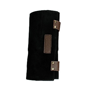 Purple Dragon Leather Roll Up Scissors Holder Pouch Cases Tool Bags for Salon Barber Hair Stylist (Black)