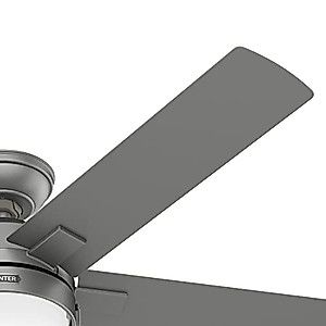 Hunter Fan Company 51467 Zeal Ceiling Fan, 52, Matte Silver
