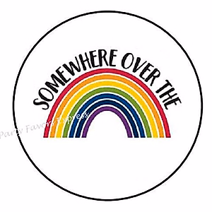1.5" Inch Somewhere Over The Rainbow Stickers - Rainbow Stickers - Rainbow Stickers for Kids Envelope Seals Labels - D #AA61RK (180 Pcs)