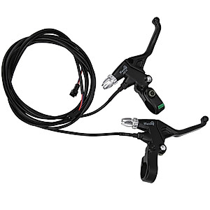 Demeras Brake Lever Handle,1Pair E-Scooter Brake Electronic Handlebar Brake Lever E‑Bike Conversion Accessory Clutch Levers for Mountain Bike, Folding Bike