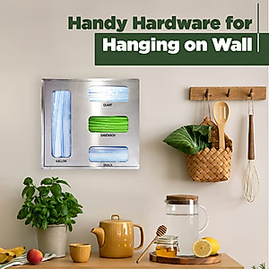 Anywills Ziplock Bag Storage Organizer for Kitchen Drawer, Stainless Steel Ziplock Bag Organizer for Drawer Compatible with Gallon, Quart, Sandwich and Snack Variety Size Bag (1 Box 4 Slots)