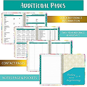 2023 Planner - Weekly and Monthly Planner 2023, January 2023 - December 2023, 6.4" x 8.43" Calendar Planner, 2023 Planner includes Thick Paper, Tabs, Inner procket - Flamingo